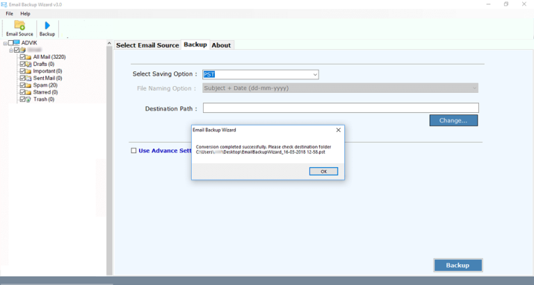 Gov.in Email Backup - Export Emails from @gov.in to PC