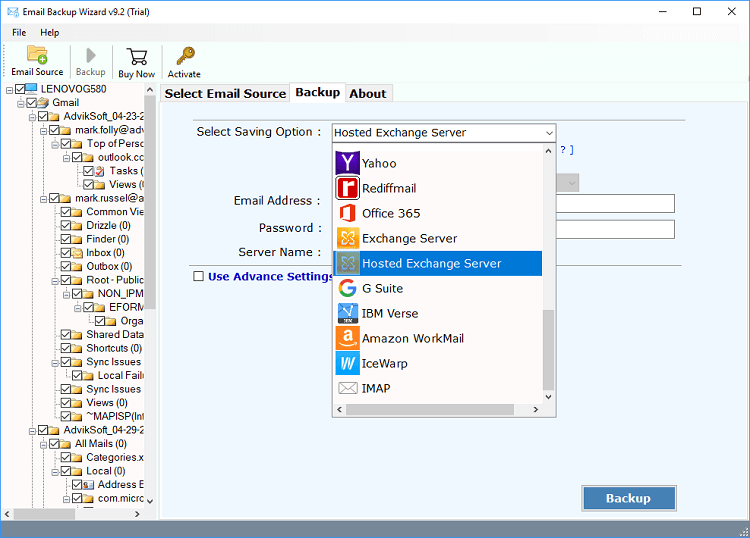 Gmail to Exchange Server - Export Gmail Mailbox to Exchange