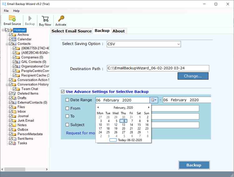How to Export Emails from Hotmail to Excel CSV File?