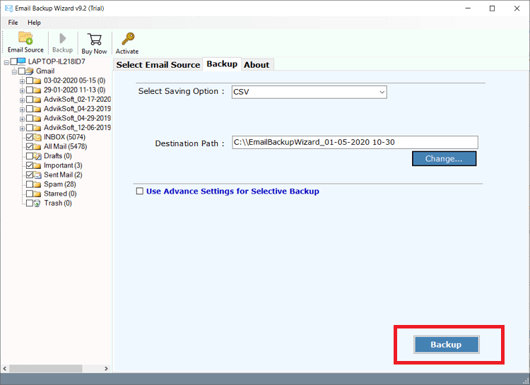 Saving emails to flash drive via kiwi for gmail - hromdw