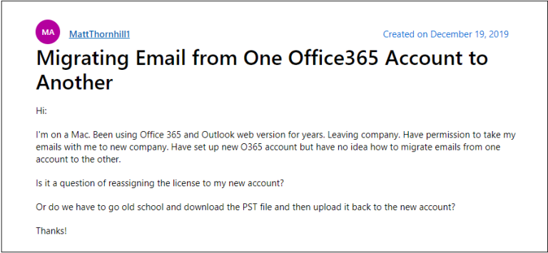 How to Move Emails from One Account to Another in Office 365?