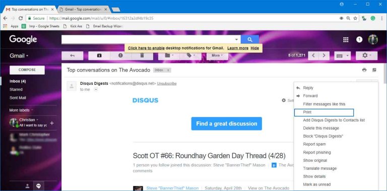 How to Print Multiple Gmail Emails at Once?