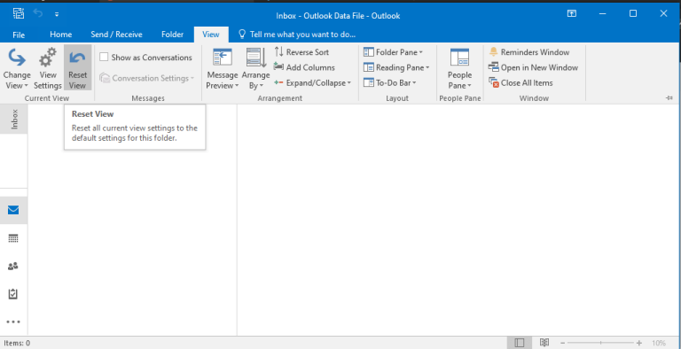 How to Change Outlook Inbox View Back to Normal?