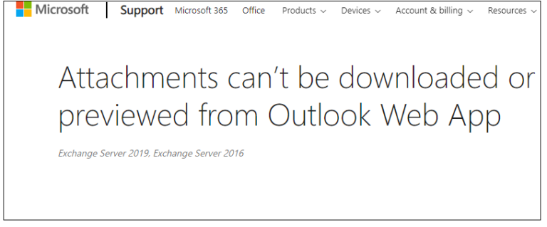 How to Fix Unable to Download Attachments from Outlook Web App?