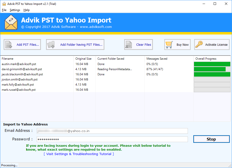 Import PST To Yahoo Mail Using Outlook To Yahoo Converter