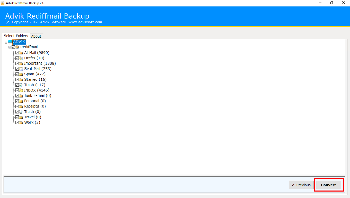 Rediffmail Backup Tool - Download Rediff Emails to Computer