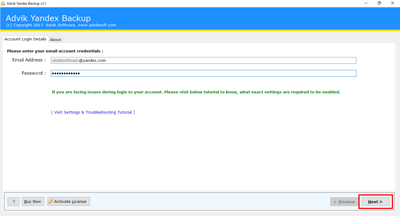 Yandex Backup Tool - Download Yandex Emails to PC|Hard Drive